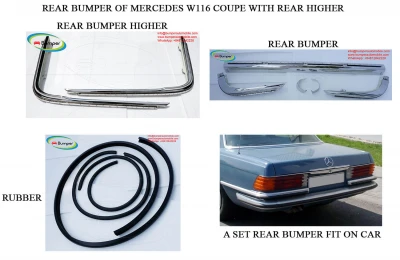 Mercedes W116 coupe bumpers EU style (1972-1980 | Trade Bangla